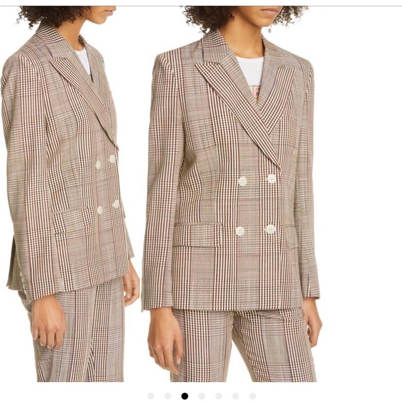 Re/Done | Jackets & Coats | Redone 7s Plaid Double Breasted Blazer ...